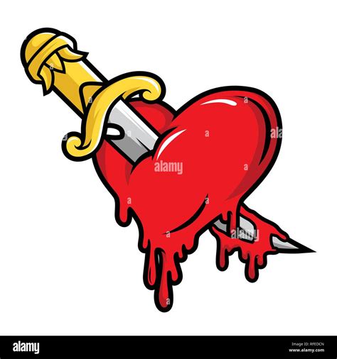 Bleeding Heart With Dagger