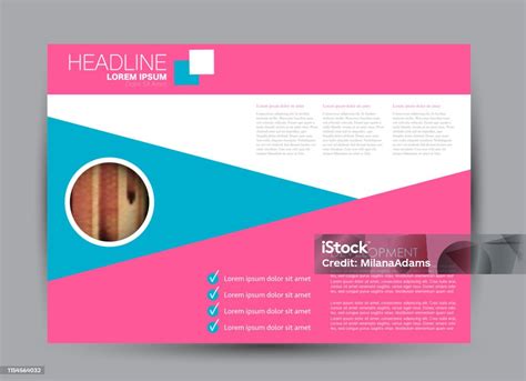 전단지 브로셔 빌보드 템플릿 디자인 가로 방향 교육 프리 젠 테이 션 웹 사이트 A4 용지에 대한 스톡 벡터 아트 및 기타