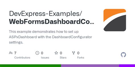 Github Devexpress Exampleswebformsdashboardconfigurator This Example Demonstrates How To Set