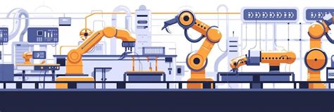 Robotic Arms In Automated Factory Production Line Premium Ai Generated Image