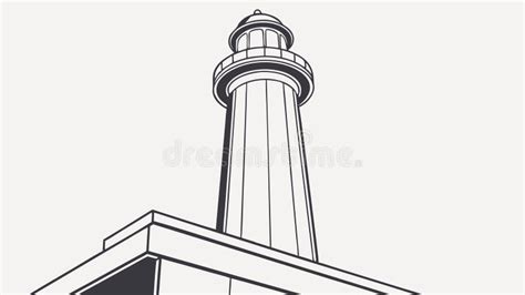 Lighthouse Building Guiding Light Vector Design Generative Ai Stock Illustration