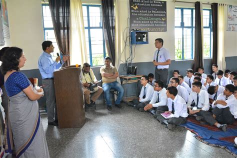 honorable shri sunil kumar meena s s p nainital today at our school