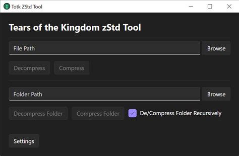 Github Totkmods Totk Zstdtool Simple Tool For Decompressiing Zs Files From Totk