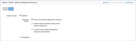 System Configuration Checksum Tool
