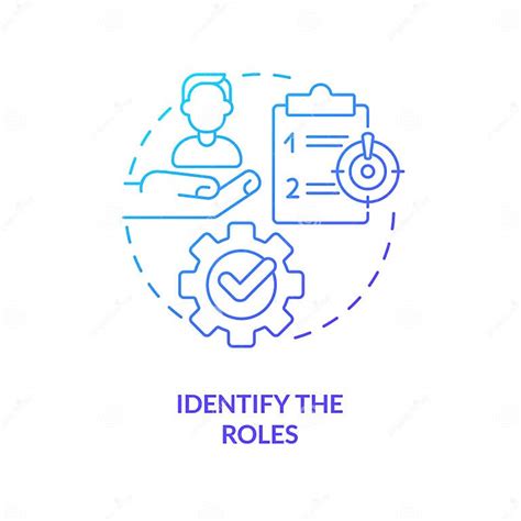 Identify Roles Blue Gradient Concept Icon Stock Vector Illustration