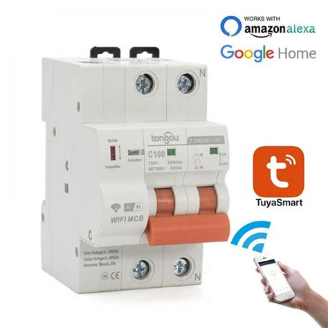 Wifi Circuit Breaker Timer Remote Control With Overload And Overvoltage Undervoltage Protection