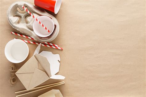 테이크 아웃 식품을위한 다양한 환경 친화적 인 크래프트 종이 포장 0명에 대한 스톡 사진 및 기타 이미지 0명 가방 갈색 Istock