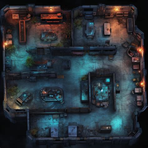 10 Cyberpunk Slums Battlemaps Sci Fi Dnd Battle Map Cyberpunk Dandd Shadowrun Roll20
