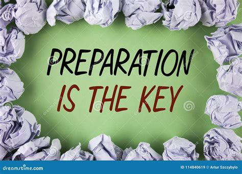 Handwriting Text Writing Preparation Is The Key Concept Meaning Learn