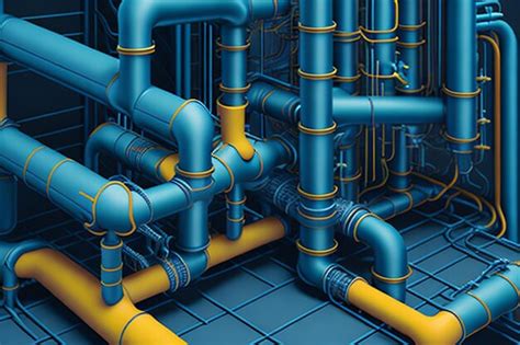 Premium AI Image Pioneering The Flow HandEdited Generative AI For Building Piping Systems