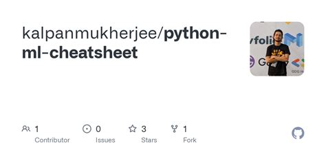 GitHub Kalpanmukherjee Python Ml Cheatsheet
