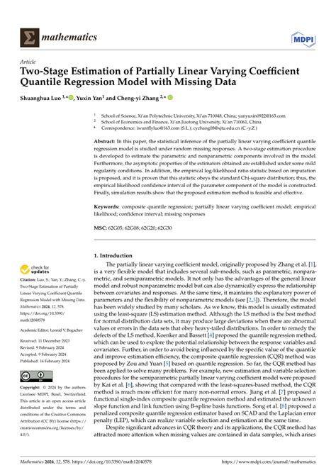 pdf two stage estimation of partially linear varying coefficient
