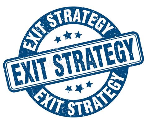 Exit Strategy Stamp Exit Strategy Label Round Grunge Sign Stock