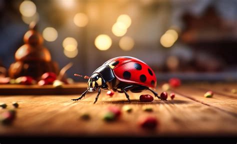 Premium Ai Image The Lady Bug Sitting On A Table