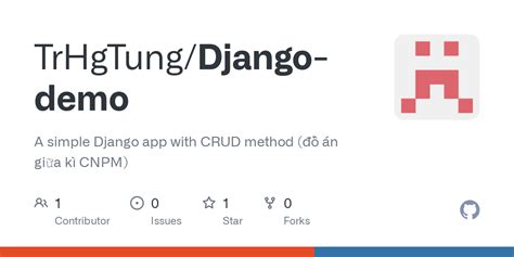 Github Trhgtungdjango Demo A Simple Django App With Crud Method đồ