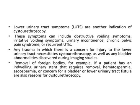 Cystoscopy Renal Tests In The Patientspptx