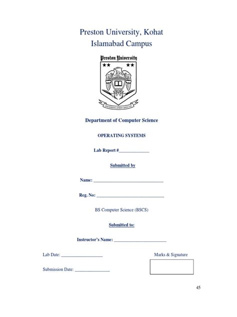 Preston University Kohat Islamabad Campus Department Of Computer