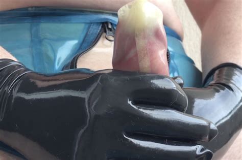 Wanking And Cumming In Latex Sheath Pants With Black Gloves Xhamster