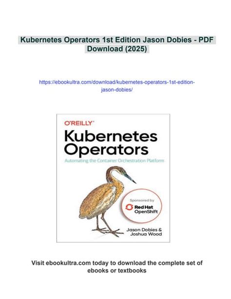 Kubernetes Operators 1st Edition Jason Dobies Pdf