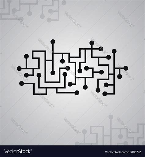 Microcircuit Pattern Electronic Background Chip Vector Image