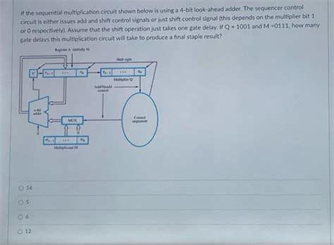 Solved If The Sequential Multiplication Circuit Shown Below Chegg Com