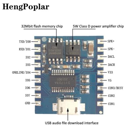 Voice Playback Module Io Trigger Serial Port Control Usb Download Flash