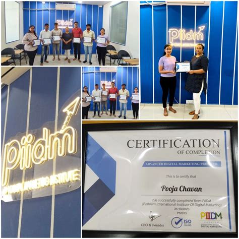 Pooja Chavan On Linkedin Successfully Completed Advanced Digital Marketing Program Piidm Thank