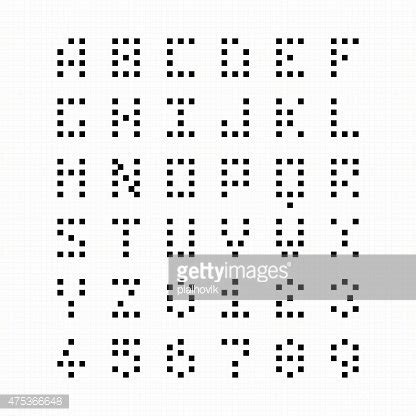 Pixel Bit Font Alphabet Royalty Free Vector Stock FreeImages