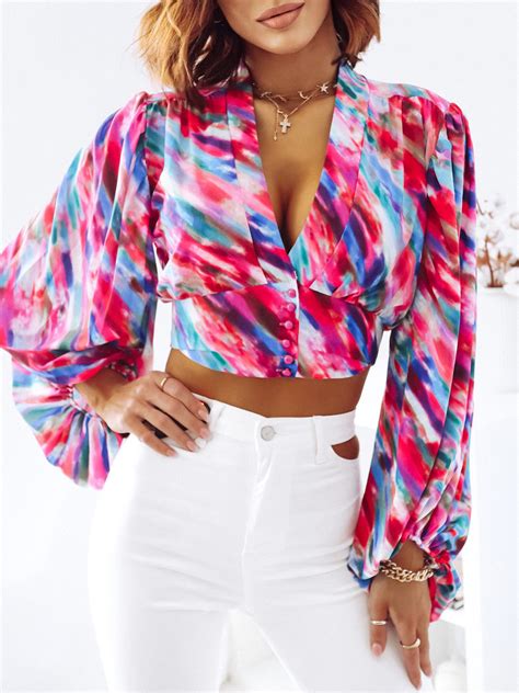 Розова къса риза с буфан ръкав Festi Marketdirbg