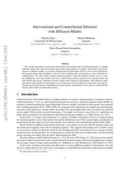 Interventional And Counterfactual Inference With Diffusion Models DeepAI