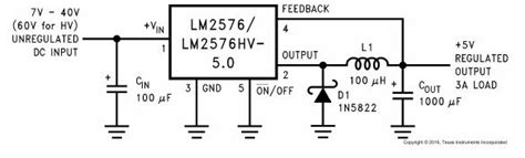 Lm2576 Voltage Regulator Pinout Datasheet Examples Applications