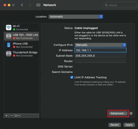 Setting Up A Static Ip Address On A Macos Teltonika Networks Wiki