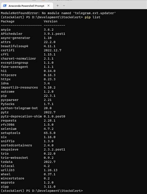 Windows Unable To Run Python Telegram Bot Package Error Stack