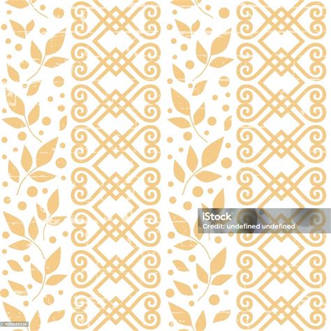질감 장식 완벽 한 패턴 나뭇잎과 흰색 바탕에 오렌지 도트 0명에 대한 스톡 벡터 아트 및 기타 이미지 0명 길로쉐 나뭇가지 Istock