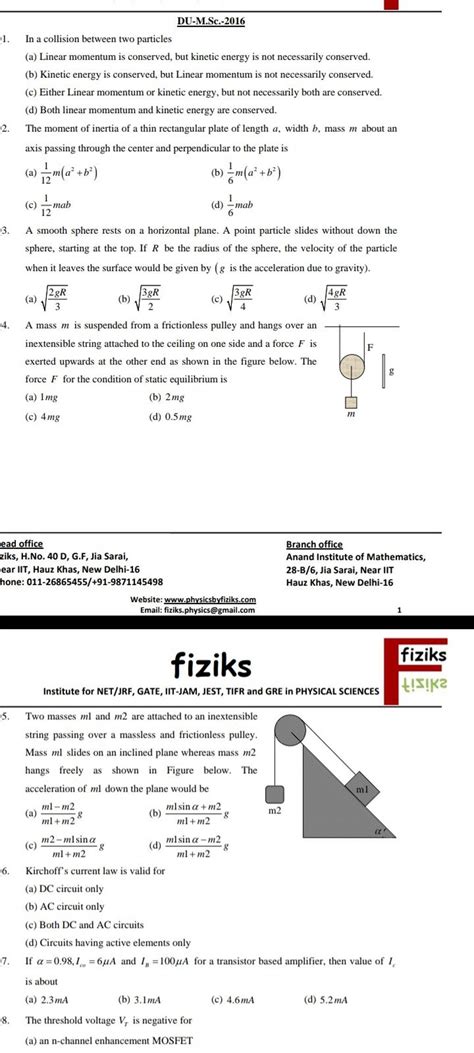 The Moment Of Inertia Of A Thin Rectangular Plate Of Length A Width B M