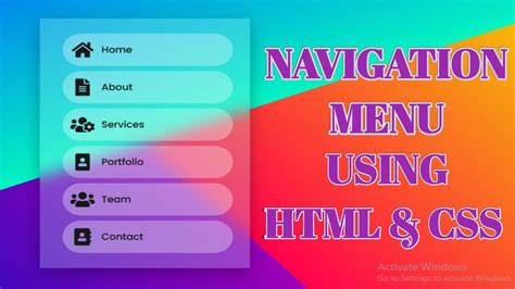 Creative Vertical Navbar In Html And Css Vertical Navigation Menu