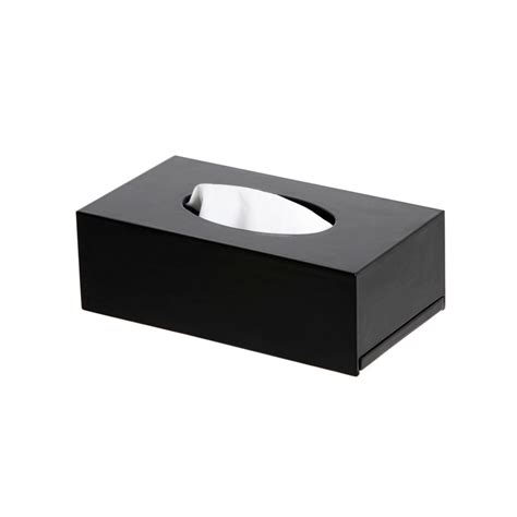 Rectangle Hotel Tissue Box Cover Black King Of Cotton