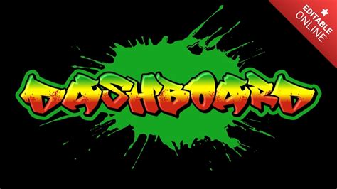 Dashboard Graffiti Style Font Text Effect Generator