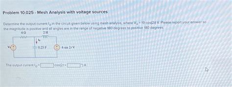 Solved Problem 10025 Mesh Analysis With Voltage Sources