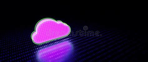 Cloud Computing The Data Transfer And Storage Concept 3d Illustration Stock Illustration