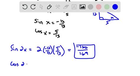 SOLVED Compute The Exact Values Of Sin X Cos X And Tan X Using The Information Given
