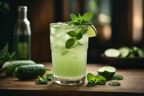 Premium Photo Cucumber Mint Cooler