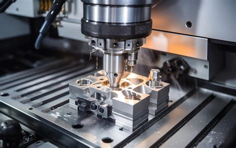 Premium Ai Image Precision Crafting Cnc Milling Machine In Mold Finishing Generative Ai