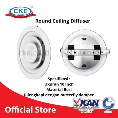 Jual Round Diffuser 10 Inch Diffuser Round Ventilasi Ac Besi Ducting Grill Plafon Dinding