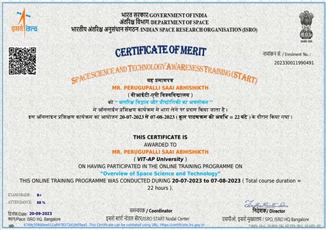 Saai Abhishikth Perugupalli On Linkedin Isro Iirs Spacescience