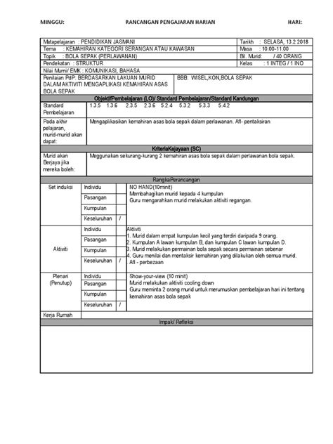 Pj Unit 3 01 Bola Sepak Mini Game Pdf