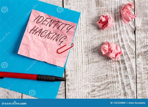 Handwriting Text Writing Identity Hacking Concept Meaning Criminal That Steal Your