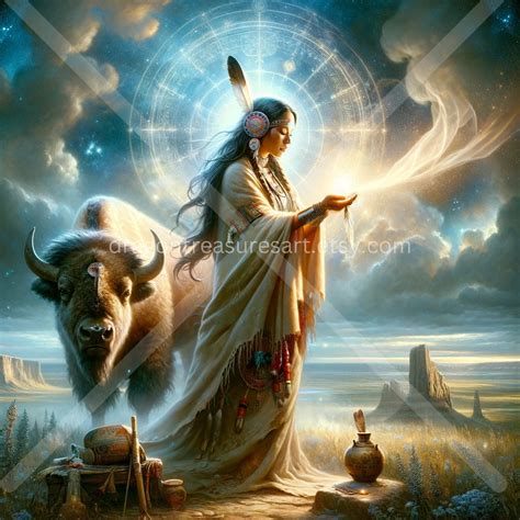 White Buffalo Calf Woman Download Digital Art Instant Downloadable