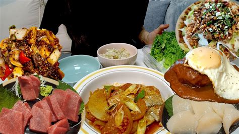 Vlog 제주도민 집밥 술먹방 브이로그 쯔쿠네 함박스테이크 안키모 닭꼬치 흑후추 소고기볶음 분짜 갈치조림 결혼식mukbang Vlog Ep10 Youtube