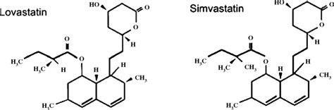 Chemical Structure Of Lovastatin And Simvastatin Download Scientific